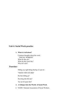 English in social work | DOC