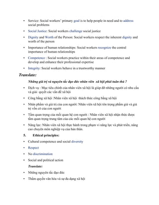 English in social work | DOC