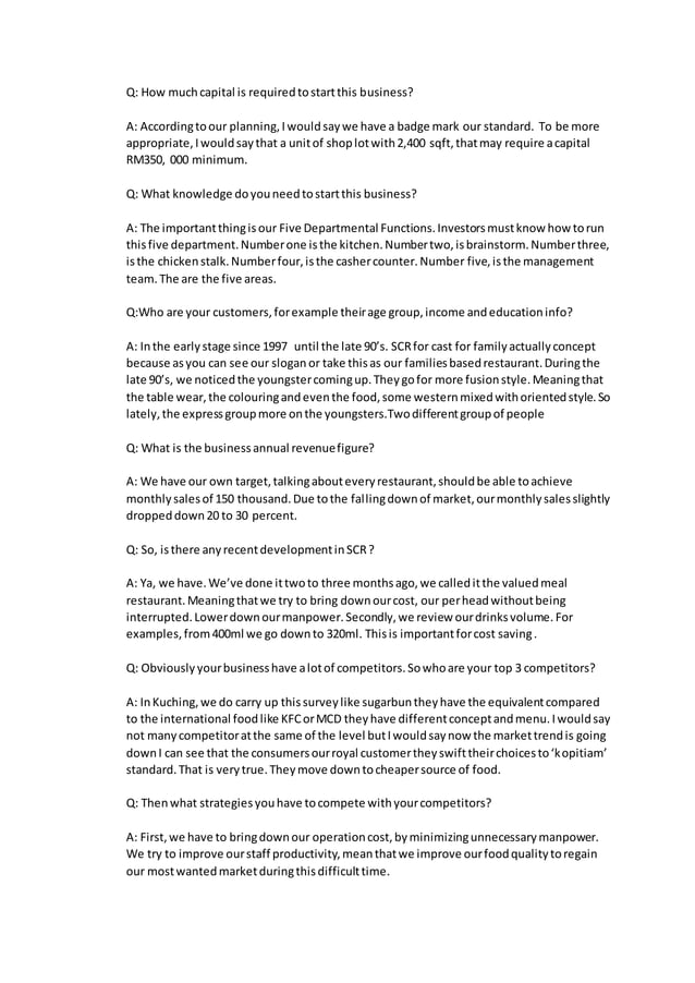 English 2 Project 2 interview questions | DOCX | Business ...