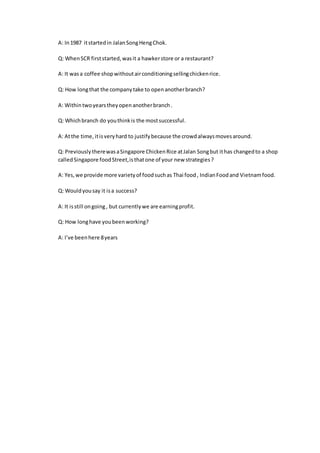 English 2 Project 2 interview questions | DOCX | Business ...