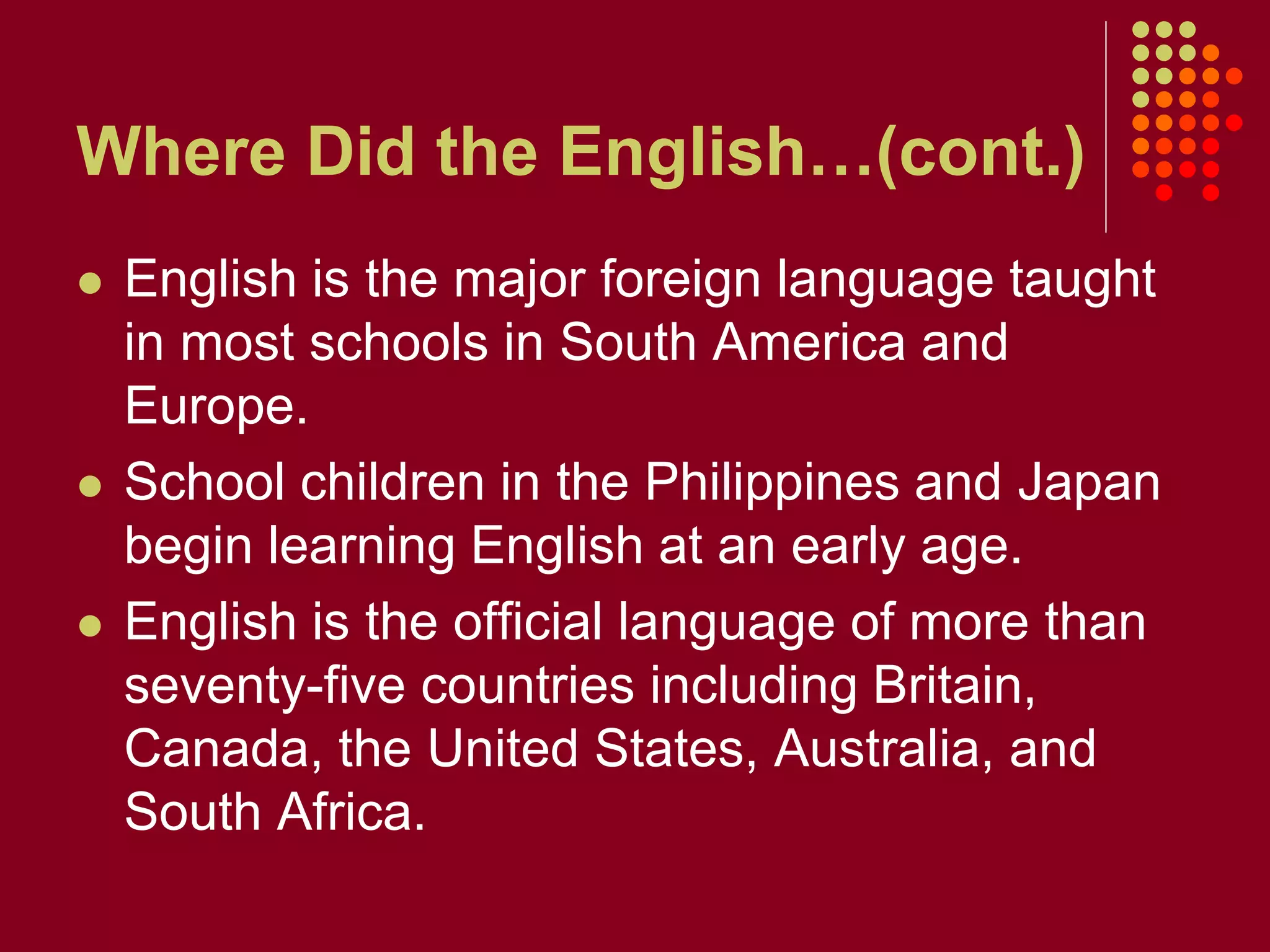 Development of English in the Philippines | PPTX