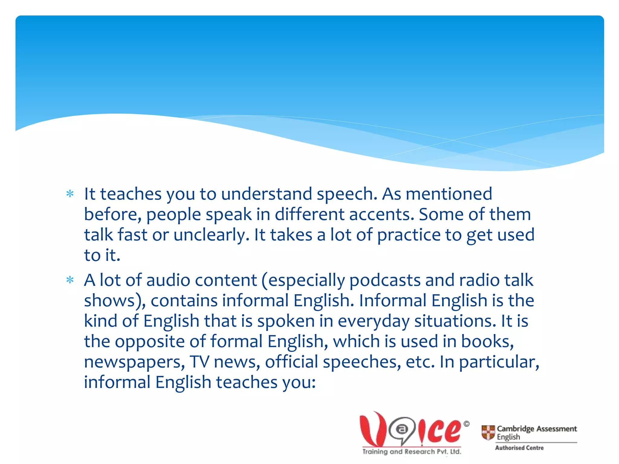 English in the spoken form | PPT