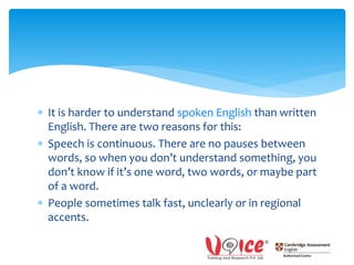 English in the spoken form | PPT