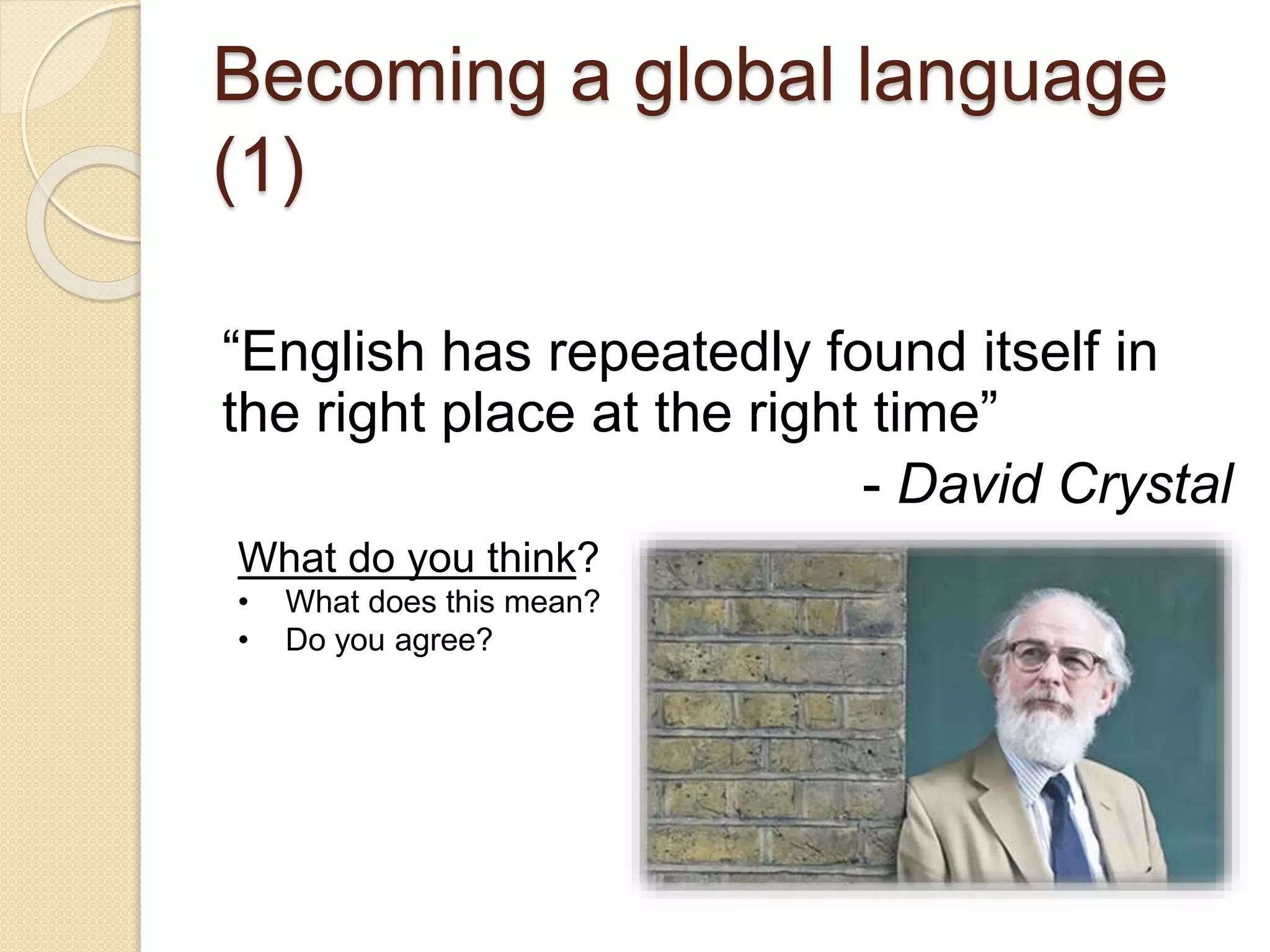 English in the world 1 | PPTX