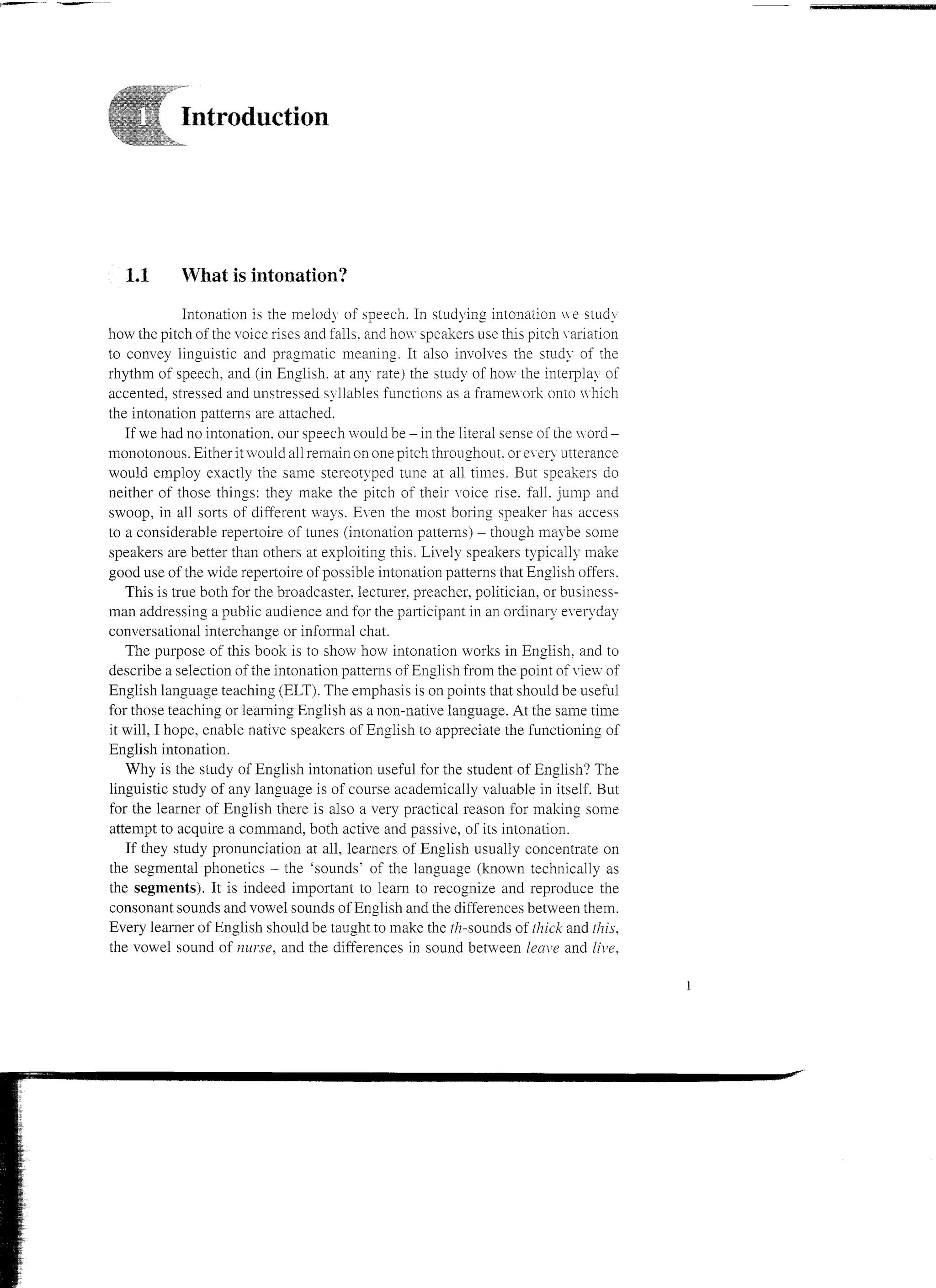 English intonation an introduction | PDF