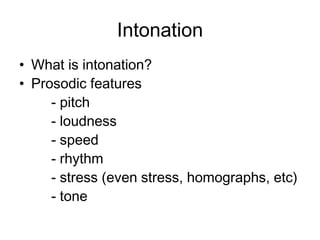 English intonation summary 2012 | PPTX
