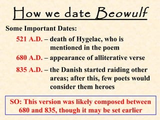 English (intro to beowulf) | PPT