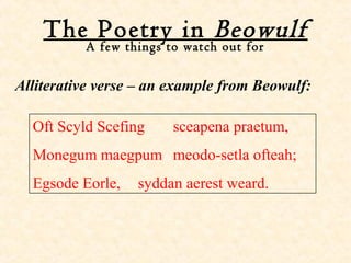 English (intro to beowulf) | PPT