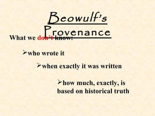 English (intro to beowulf) | PPT