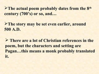 English (intro to beowulf) | PPT