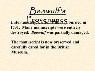 English (intro to beowulf) | PPT