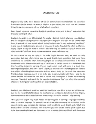 English is fun | DOCX