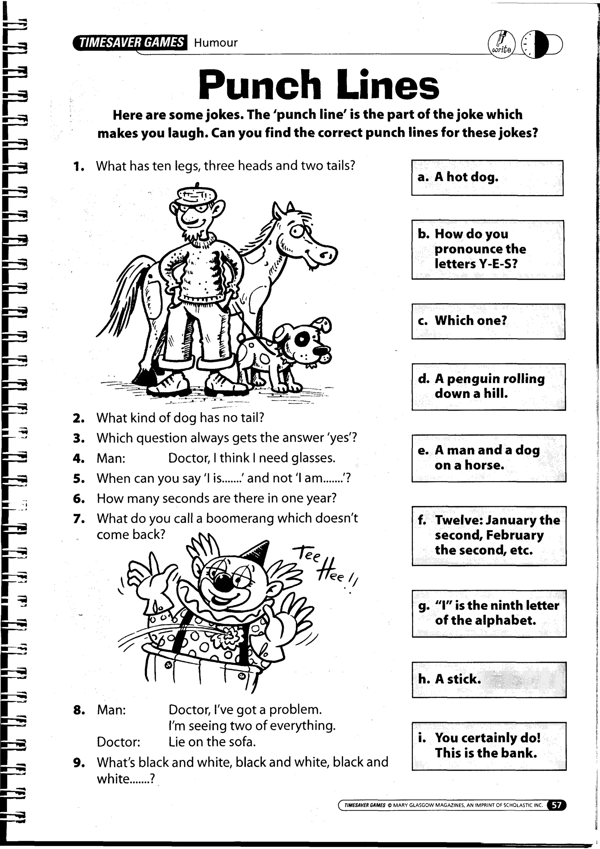 English in a fun way work out puzzle exercises | PDF