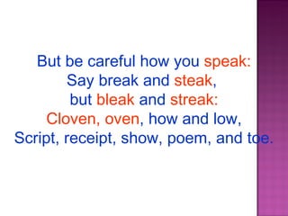 English is a tough stuff | PPT | Poetry | Books and Literature