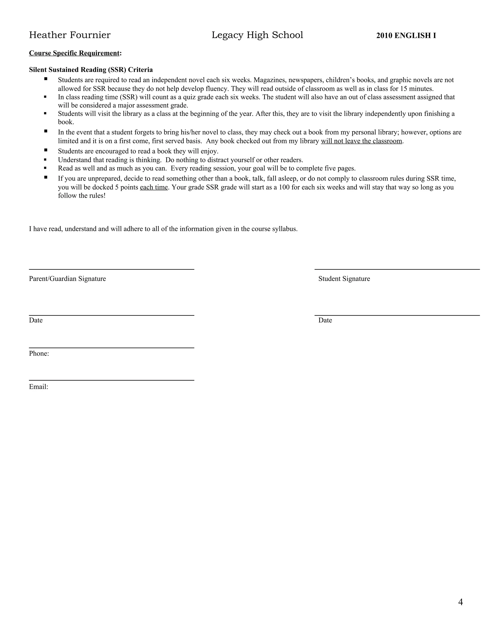 English I Syllabus | DOC