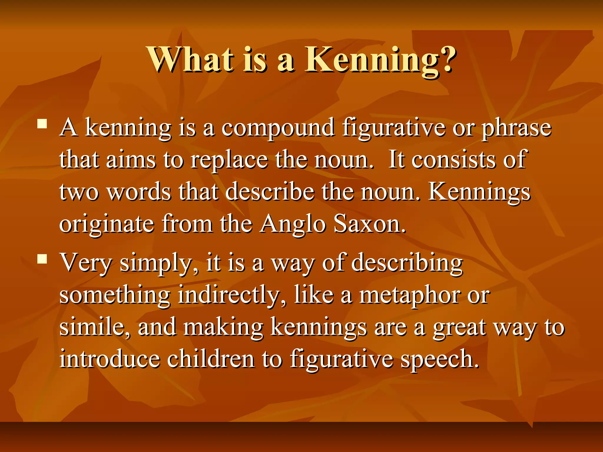 English (kennings) | PPT
