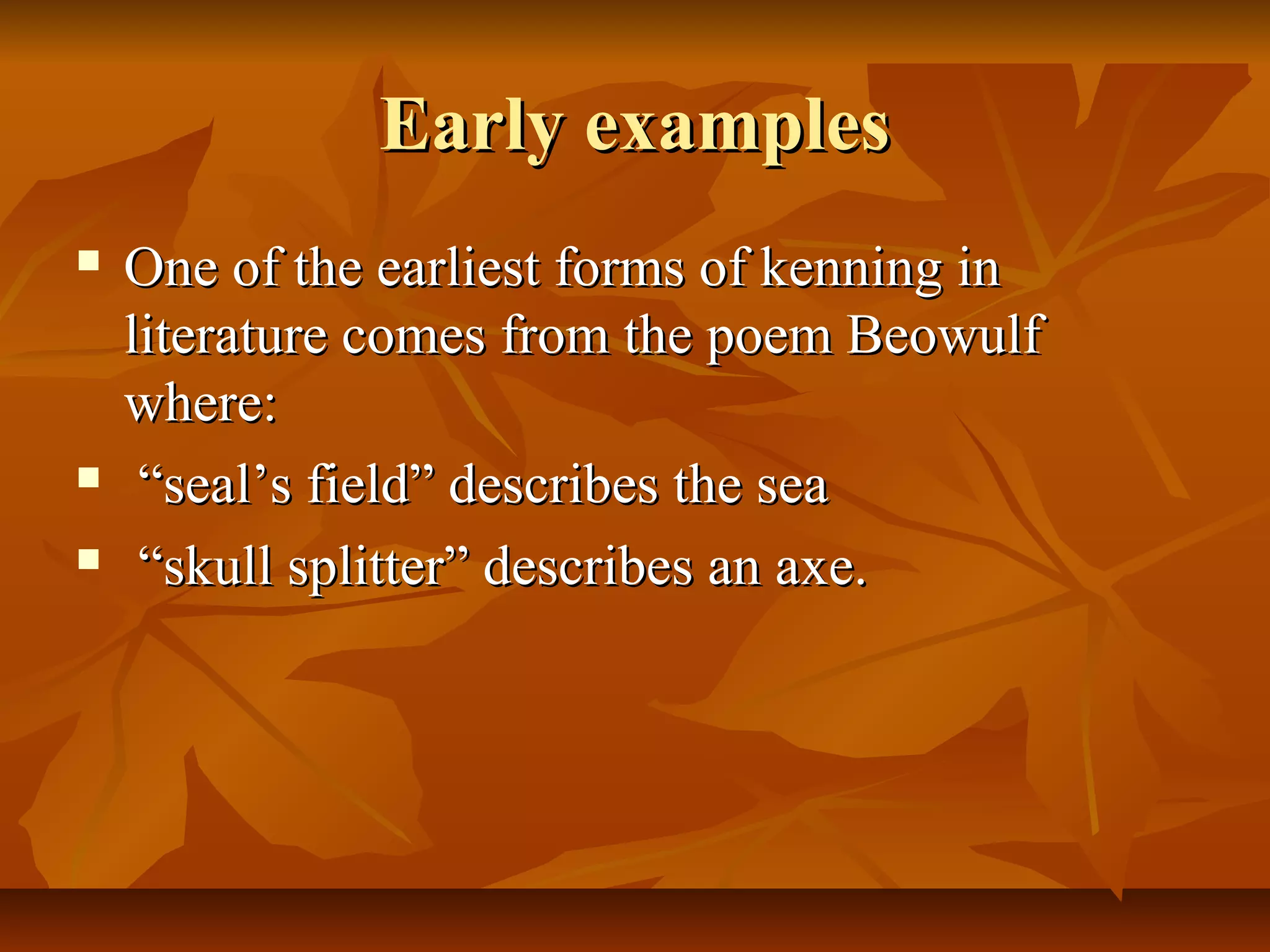 English (kennings) | PPT