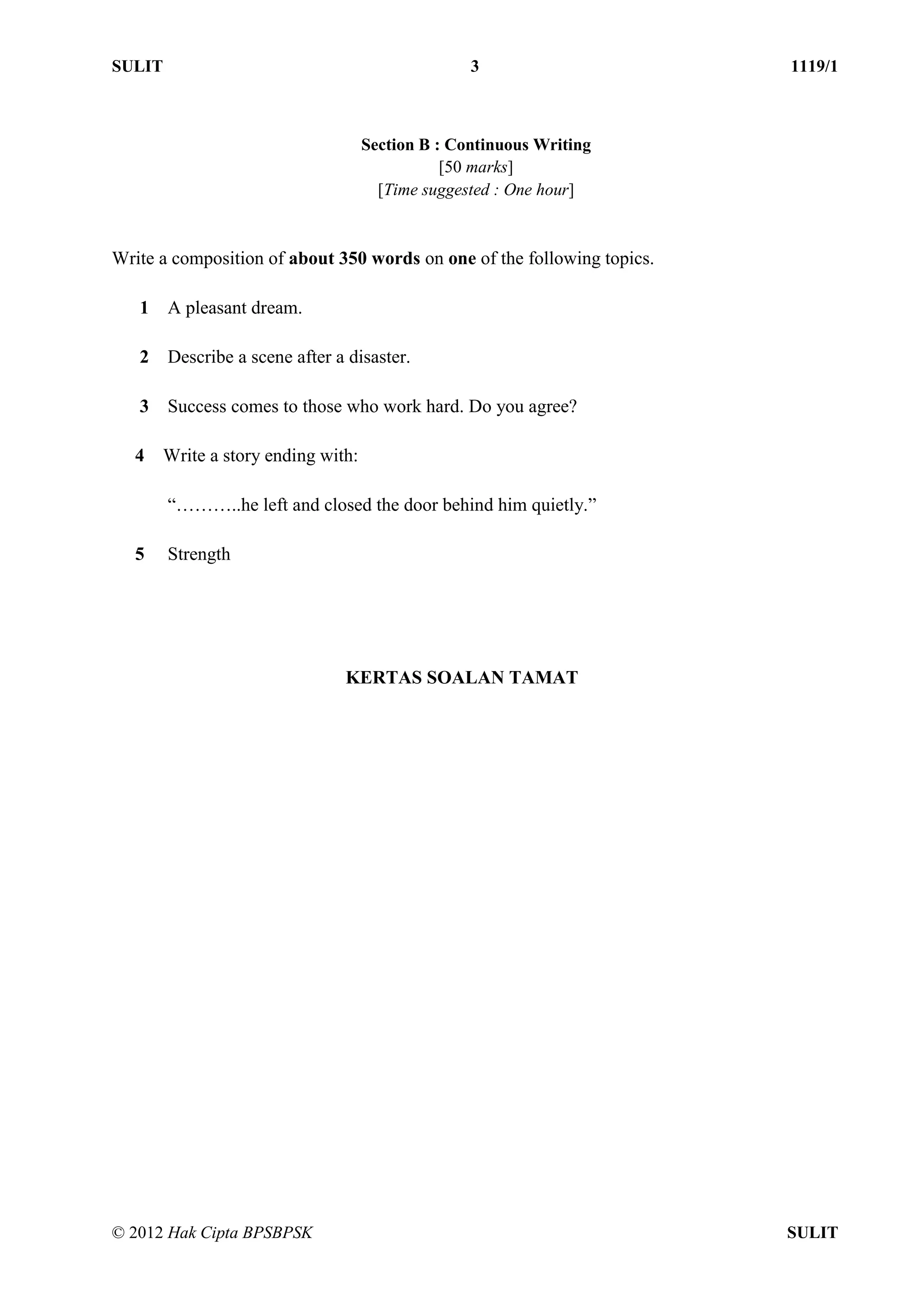 English kertas 1 | PDF