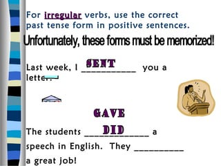 English klass 8 past tense (1) | PPT