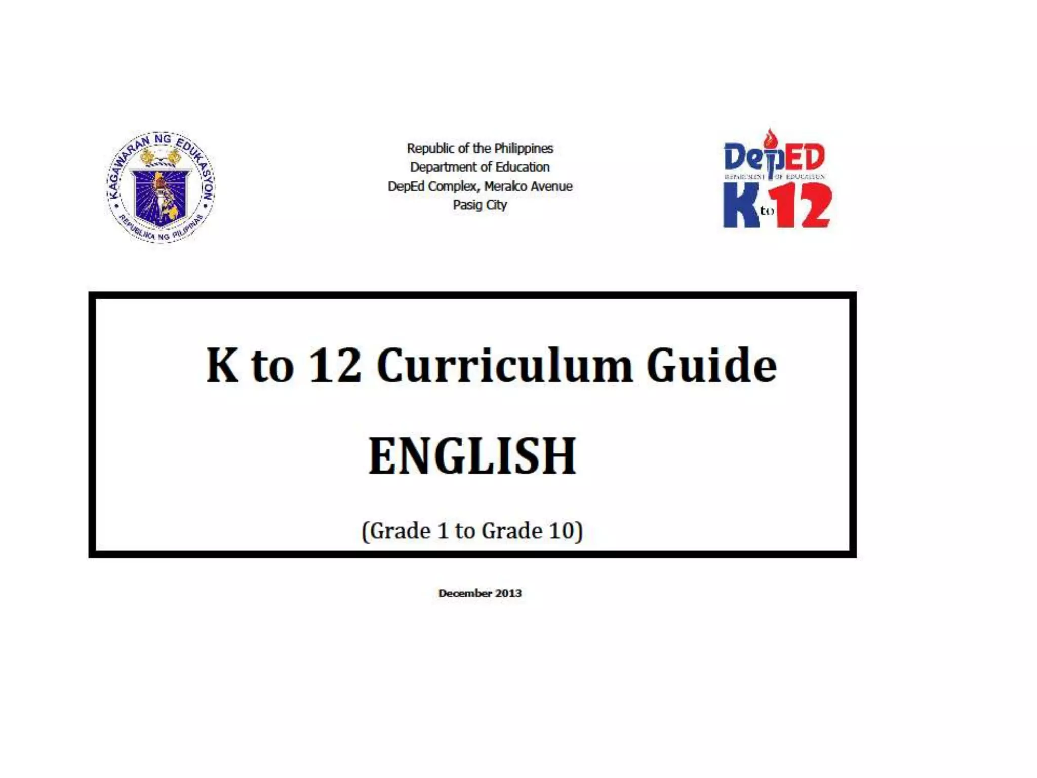 English kto12 curriculum guide | PPTX