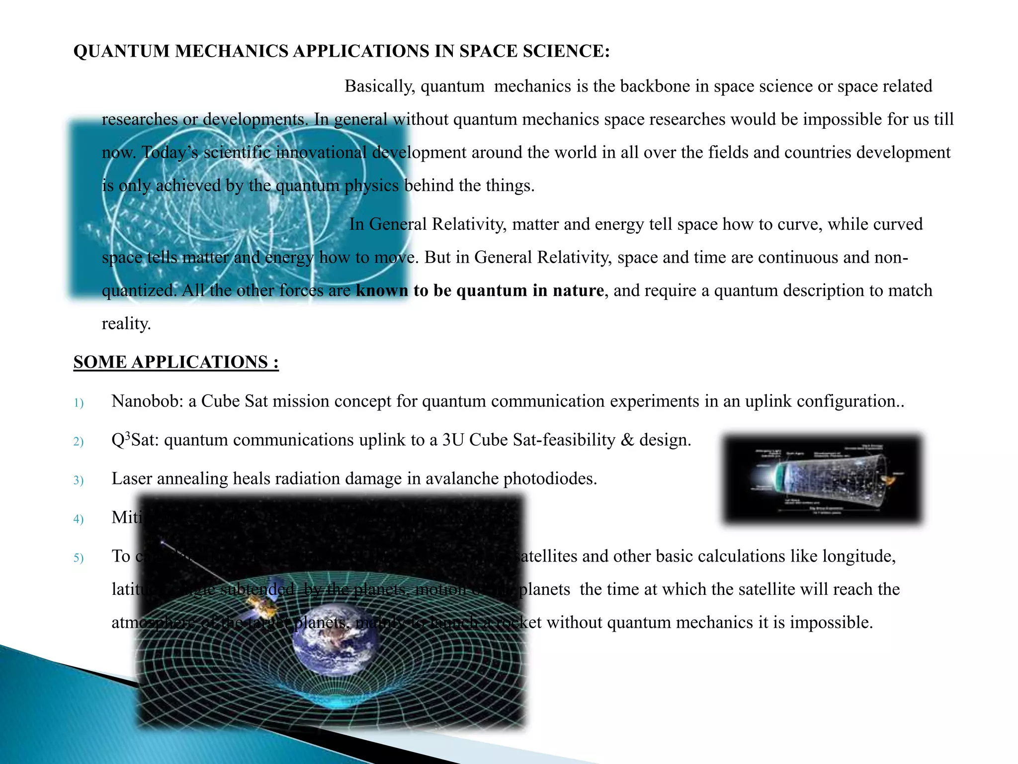 Few Applications of quantum physics or mechanics around the world | PPTX