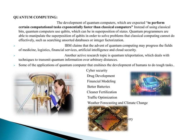 Few Applications of quantum physics or mechanics around the world ...