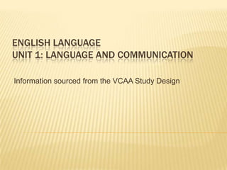 English language unit 1 | PPT