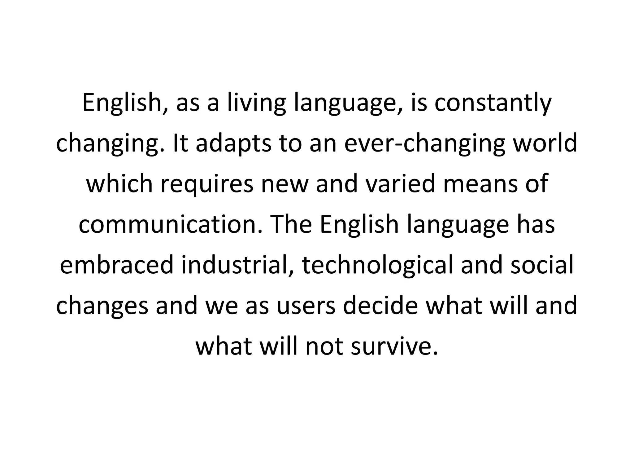 English language | PPT