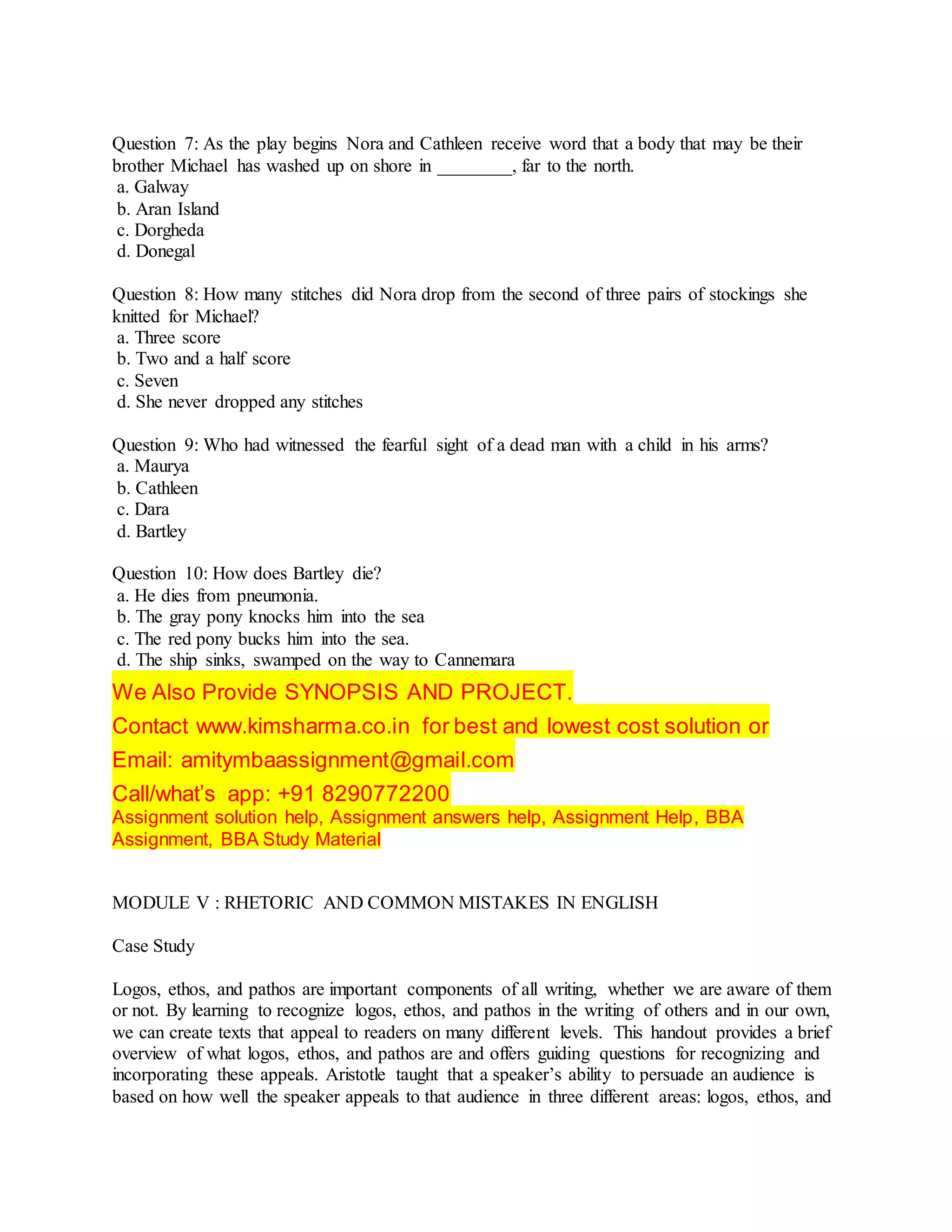 English language BBA Semester 1 | DOCX