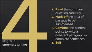 English Language - Summary Writing | PDF
