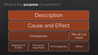 English Language - Summary Writing | PDF