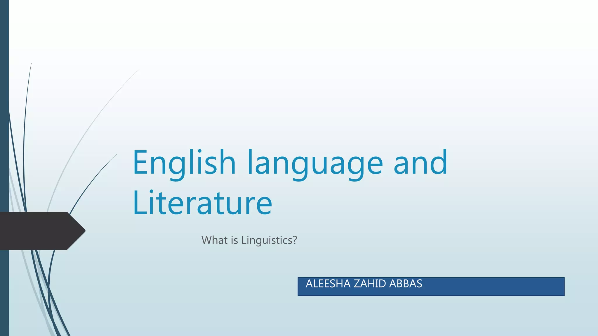 English language and literature | PPTX