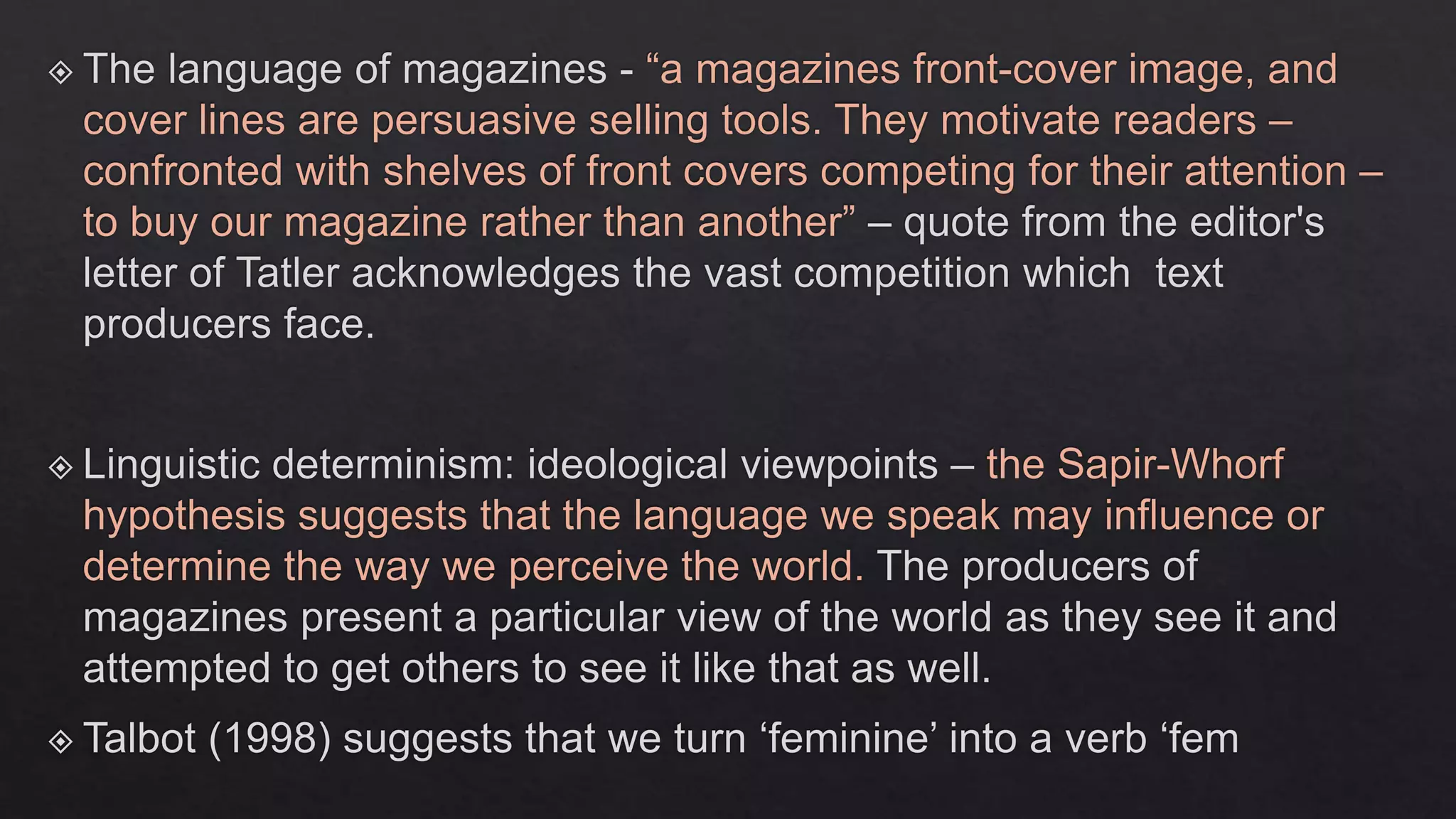 English language breakdown of main text | PPT