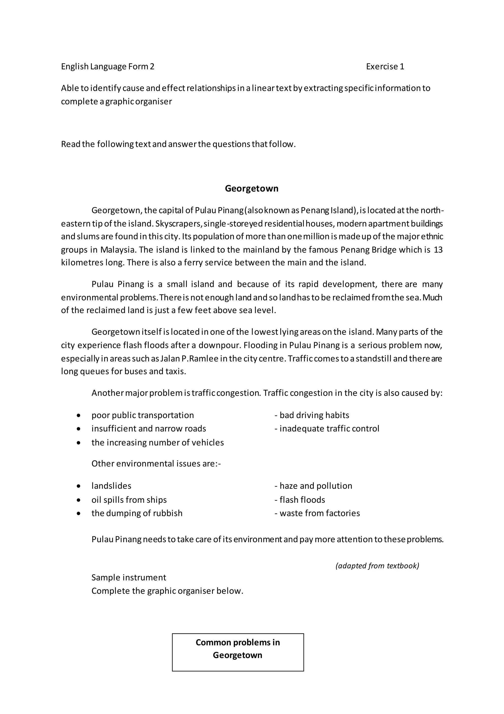 English language form 2 practice | DOCX