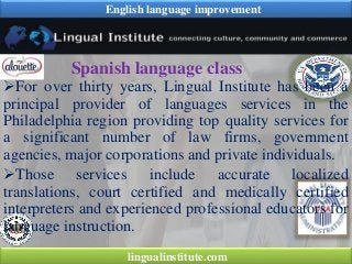 English language improvement