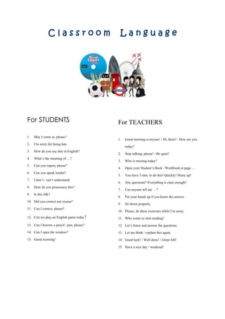 English language in classroom | PDF