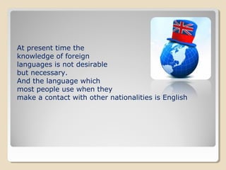English language in my future profession | PPT