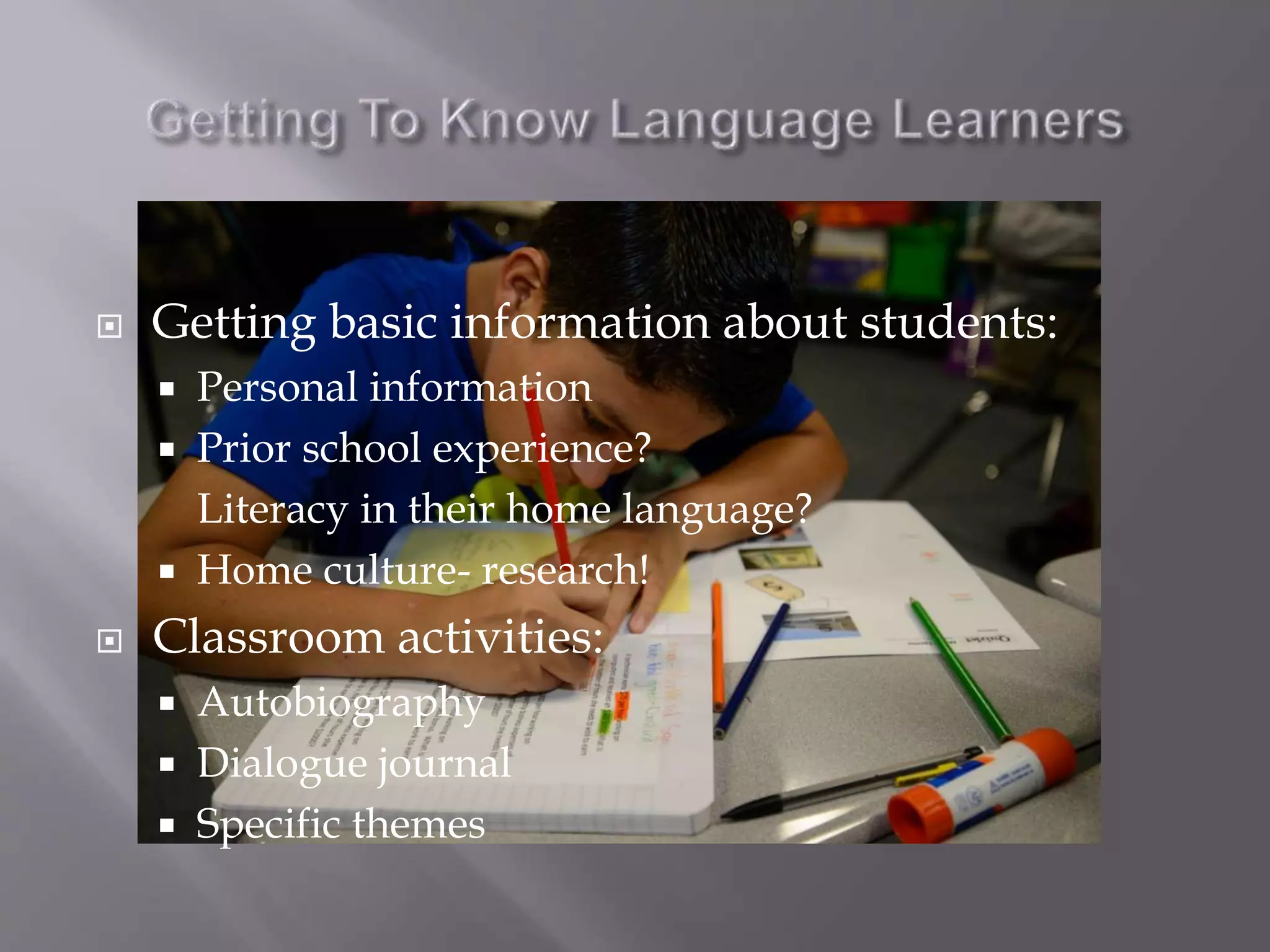 English language learners in school | PPT