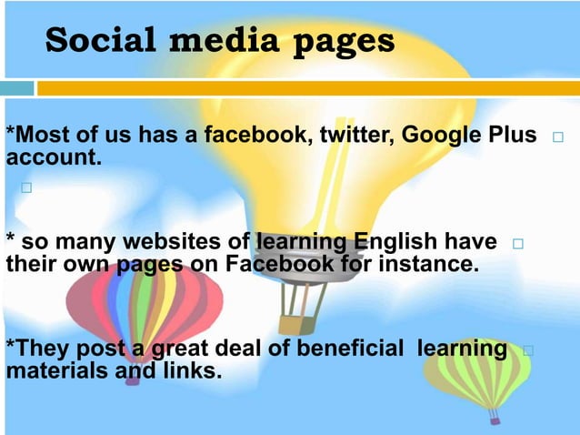 English language learning online tools | PPT
