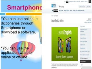 English language learning online tools | PPT