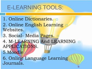 English language learning online tools | PPT