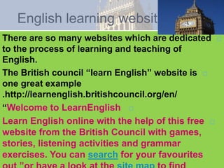 English language learning online tools | PPT