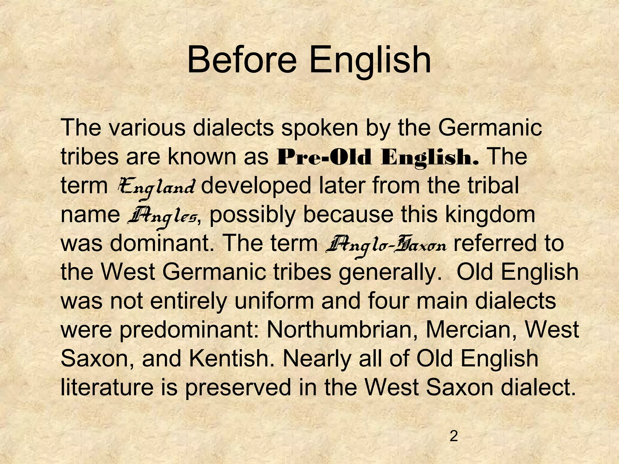 English language presentation | PPT