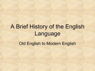 English language presentation | PPT
