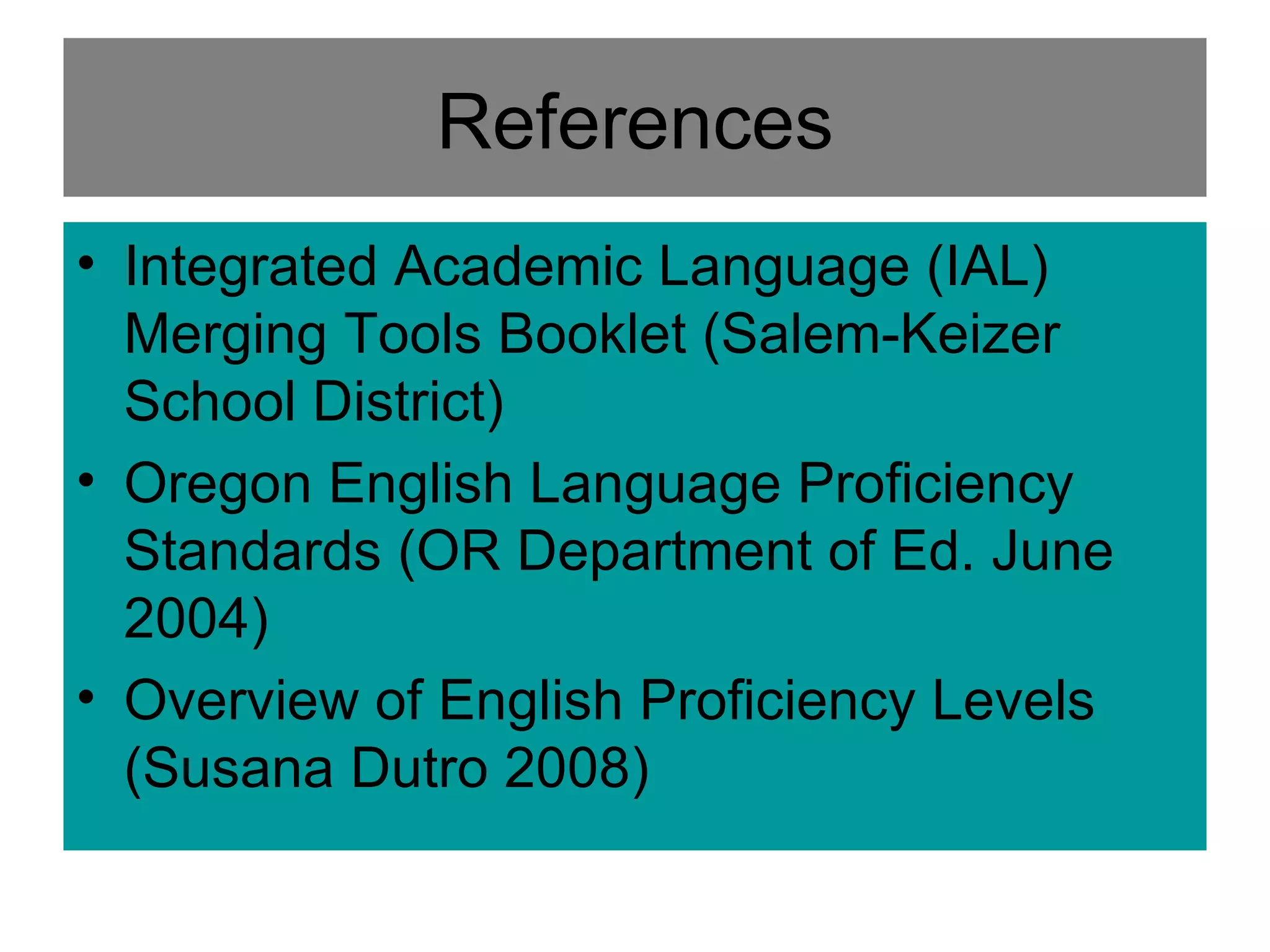 English language proficiency levels | PPT