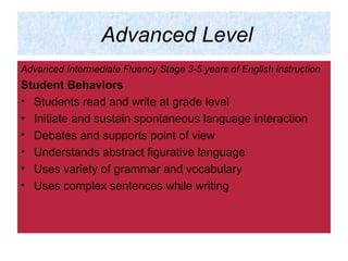 English language proficiency levels | PPT