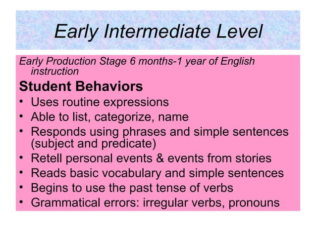 English language proficiency levels | PPT
