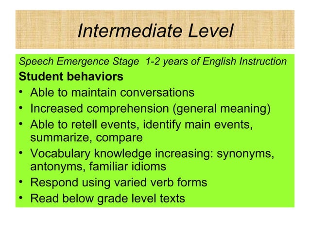 English language proficiency levels | PPT