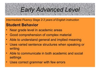English language proficiency levels | PPT