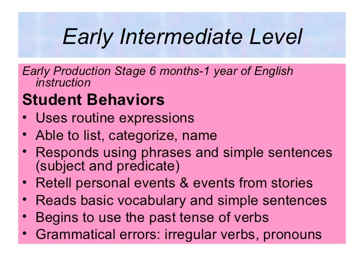 Levels Of Language Proficiency